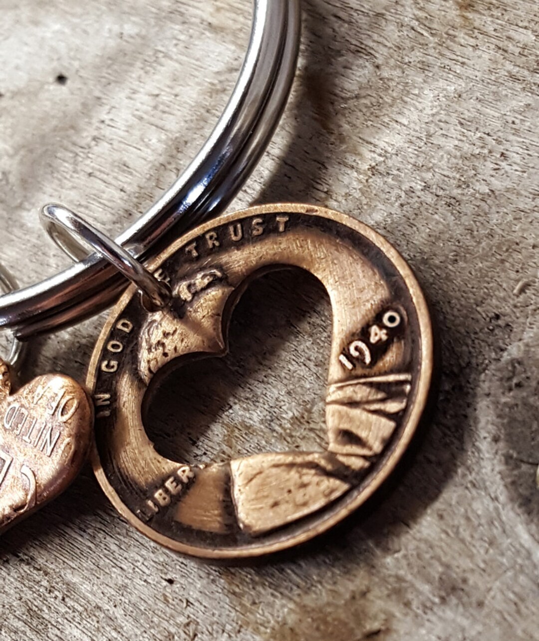 84th Birthday 1940 Penny Heart Key Chain 84th Birthday Gift Coin ...