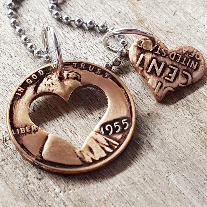 Coin Necklace 1955 - Etsy