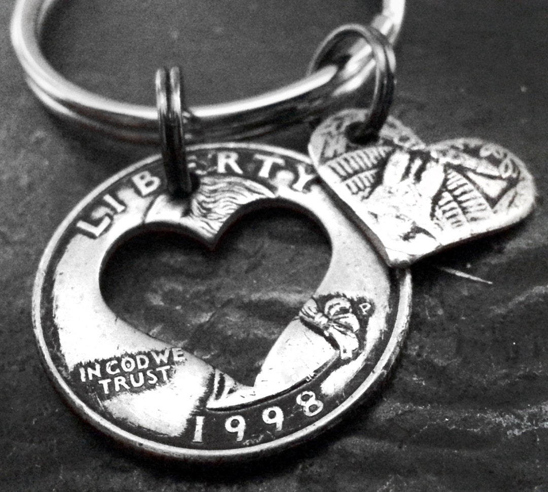 26th Birthday 1998 Heart Keychain 26th Birthday Gift 26th Anniversary ...