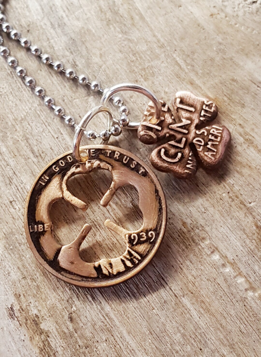 86th Birthday 1939 Lucky Penny Four Leaf Clover Necklace St Patricks ...