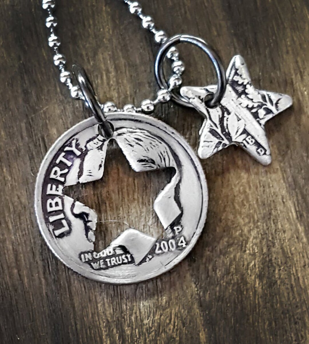 2004 20th Birthday Dime Star Necklace 20th Anniversary 20th Birthday ...