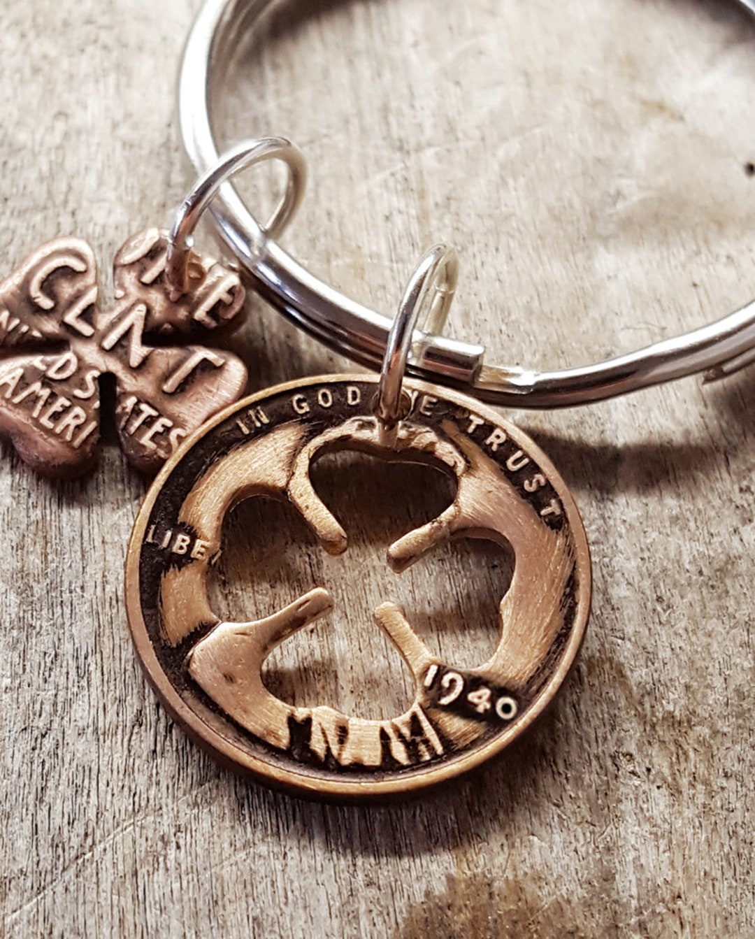 84th Birthday Gift 1940 Lucky Penny Four Leaf Clover Key Chain St ...