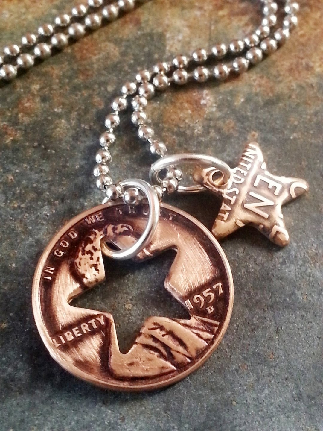 69th Birthday 1957 Penny Star Necklace 69th Anniversary 69th Birthday ...