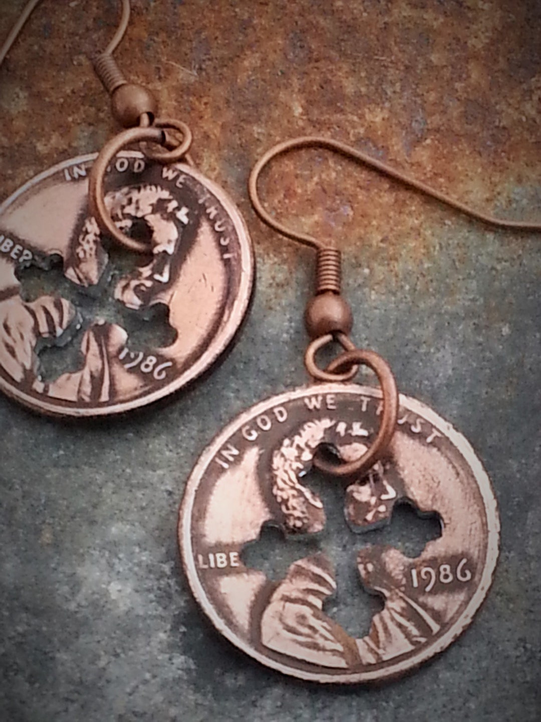 1986 39th Birthday Penny Cross Earrings 39th Anniversary 39th Birthday ...