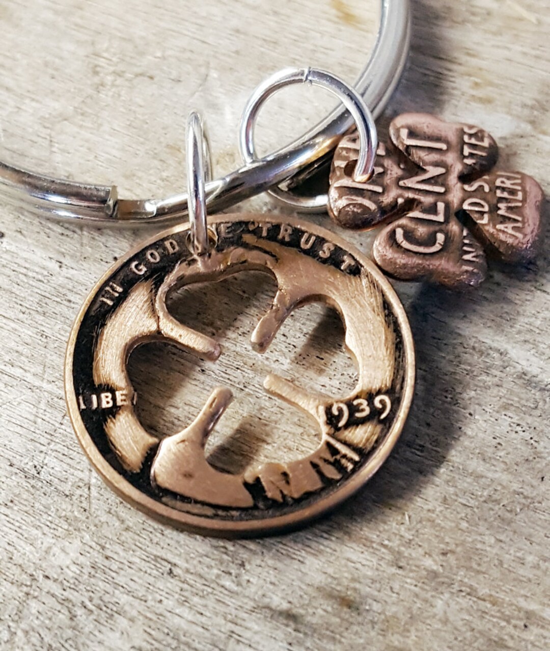 86th Birthday 1939 Penny Four Leaf Clover Key Chain St Patricks Day ...