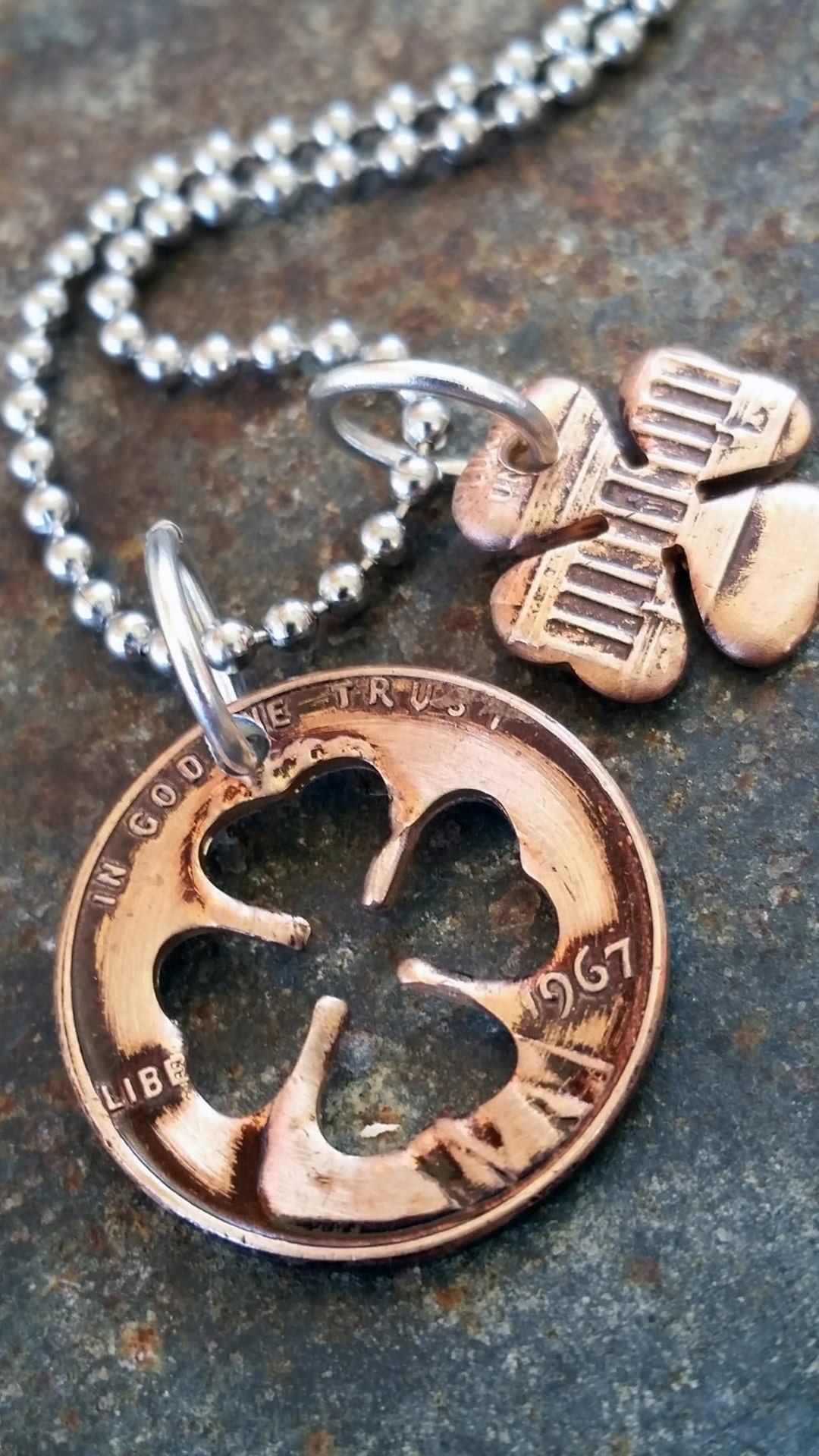 1967 59th Birthday Lucky Penny Four Leaf Clover Necklace 59th ...