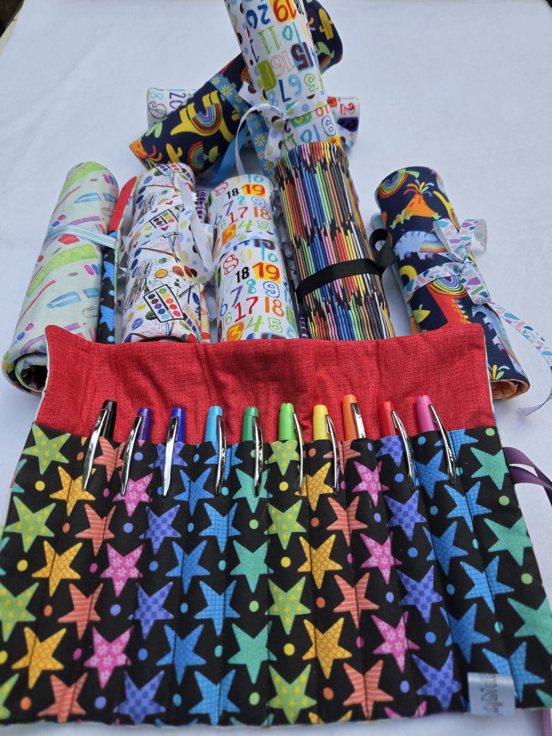 Pen Pencil Marker Roll up Organizer - Etsy