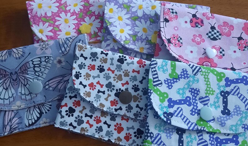 Handmade Fabric Card Wallet: Snap Closure Coin Purse - Etsy