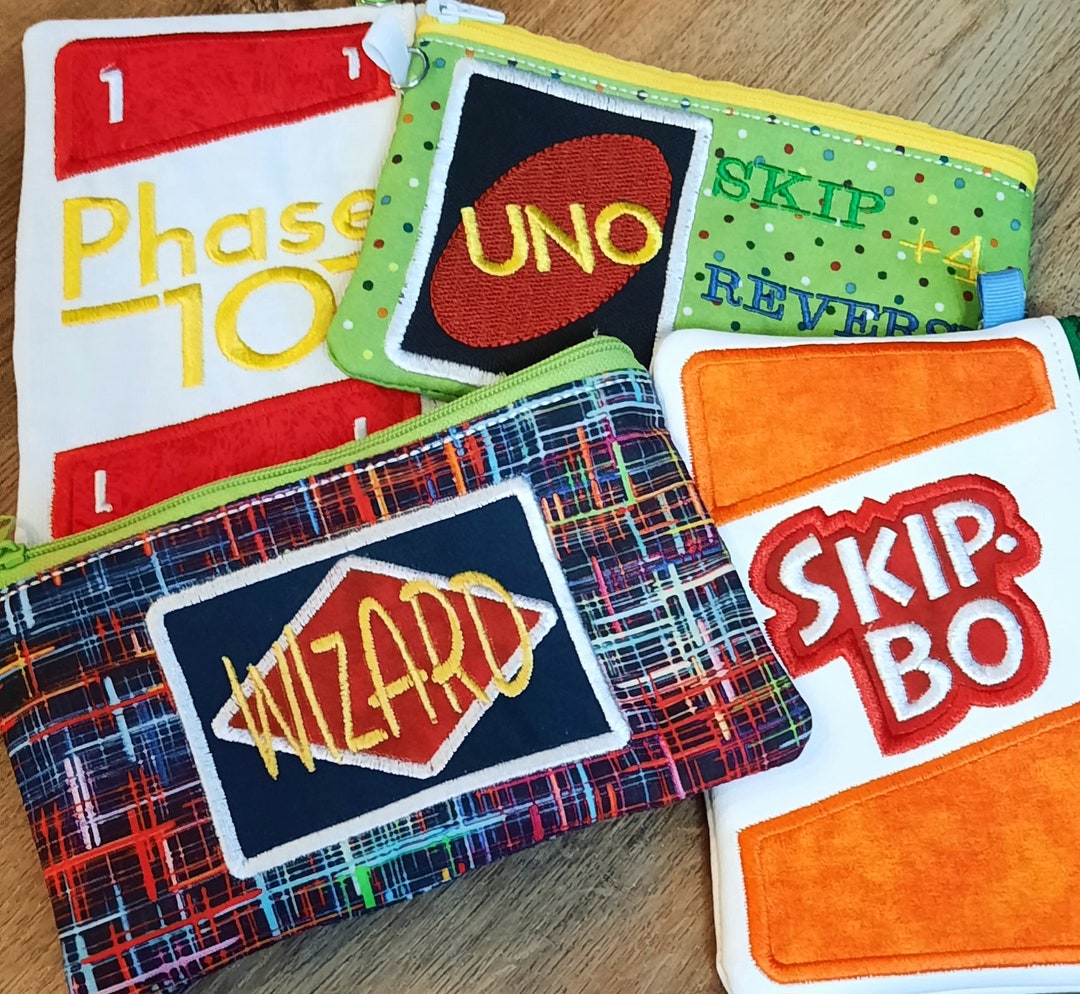 Embroidered Games Bag Phase 10 Skip Bo Uno Wizard - Etsy