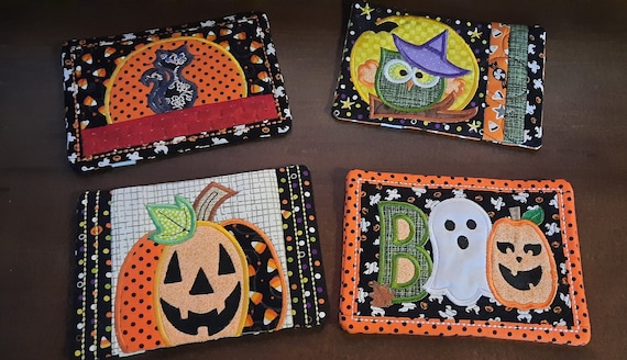 FALL MUG RUG for Autumn Decor Boo Owl Pumpkin Cat Machine - Etsy