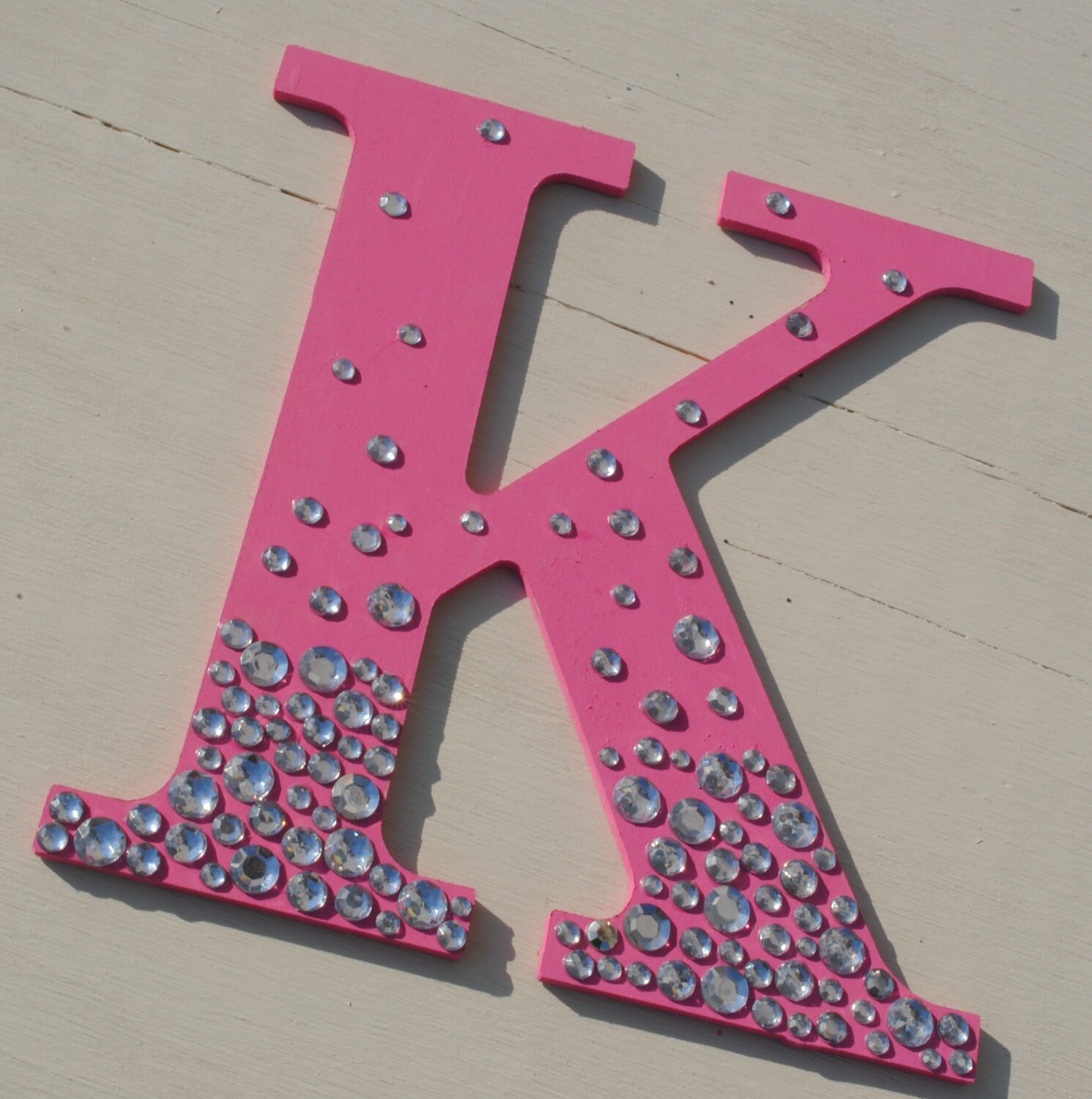 9 Hot Pink Bling Sparkle Wall Letters