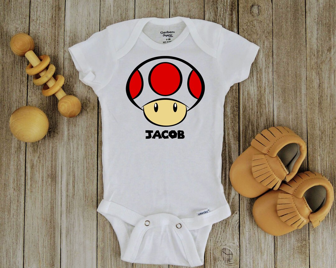 Super Mario Bros Toadstool Onesie, Custom Name Onesie, Halloween Onesie ...