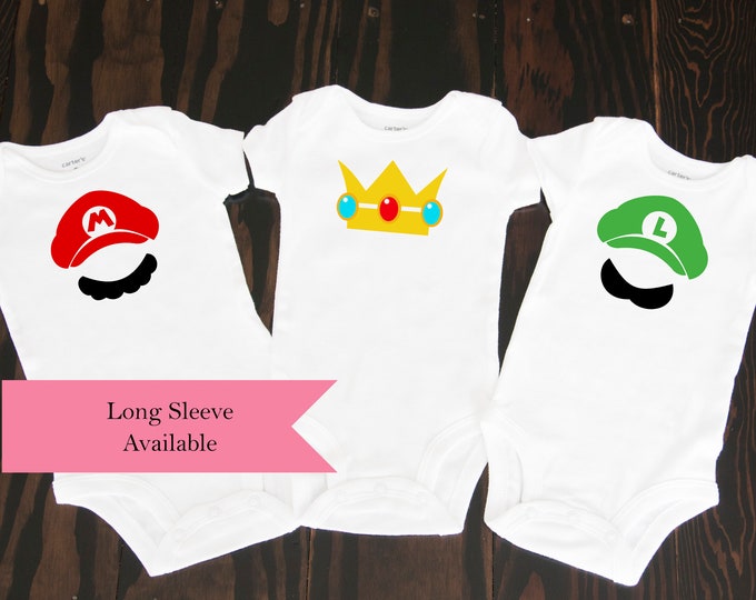 Triplet Super Mario Hats Set of 3 Halloween Group Costume Great Shower ...