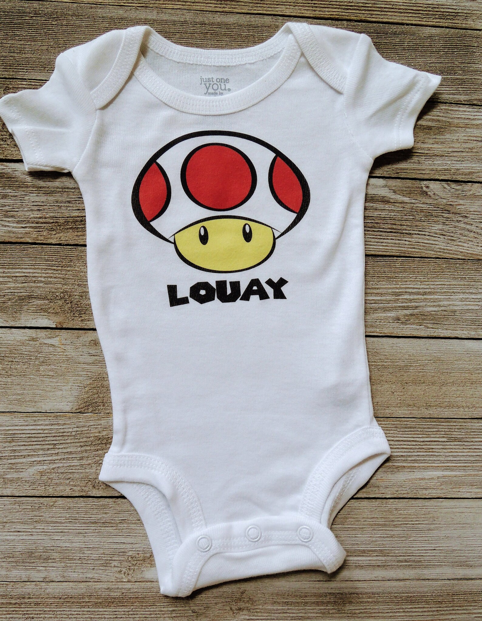 Super Mario Bros Toadstool Onesie, Custom Name Onesie, Halloween Onesie ...