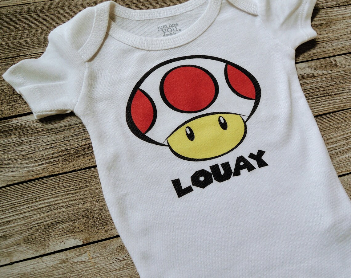 Super Mario Bros Toadstool Onesie, Custom Name Onesie, Halloween Onesie ...