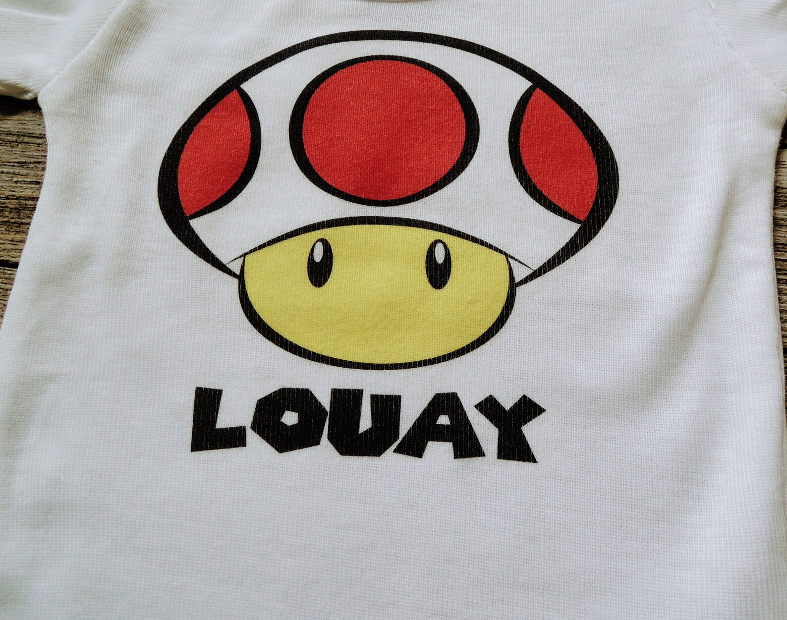 Super Mario Bros Toadstool Onesie, Custom Name Onesie, Halloween Onesie ...