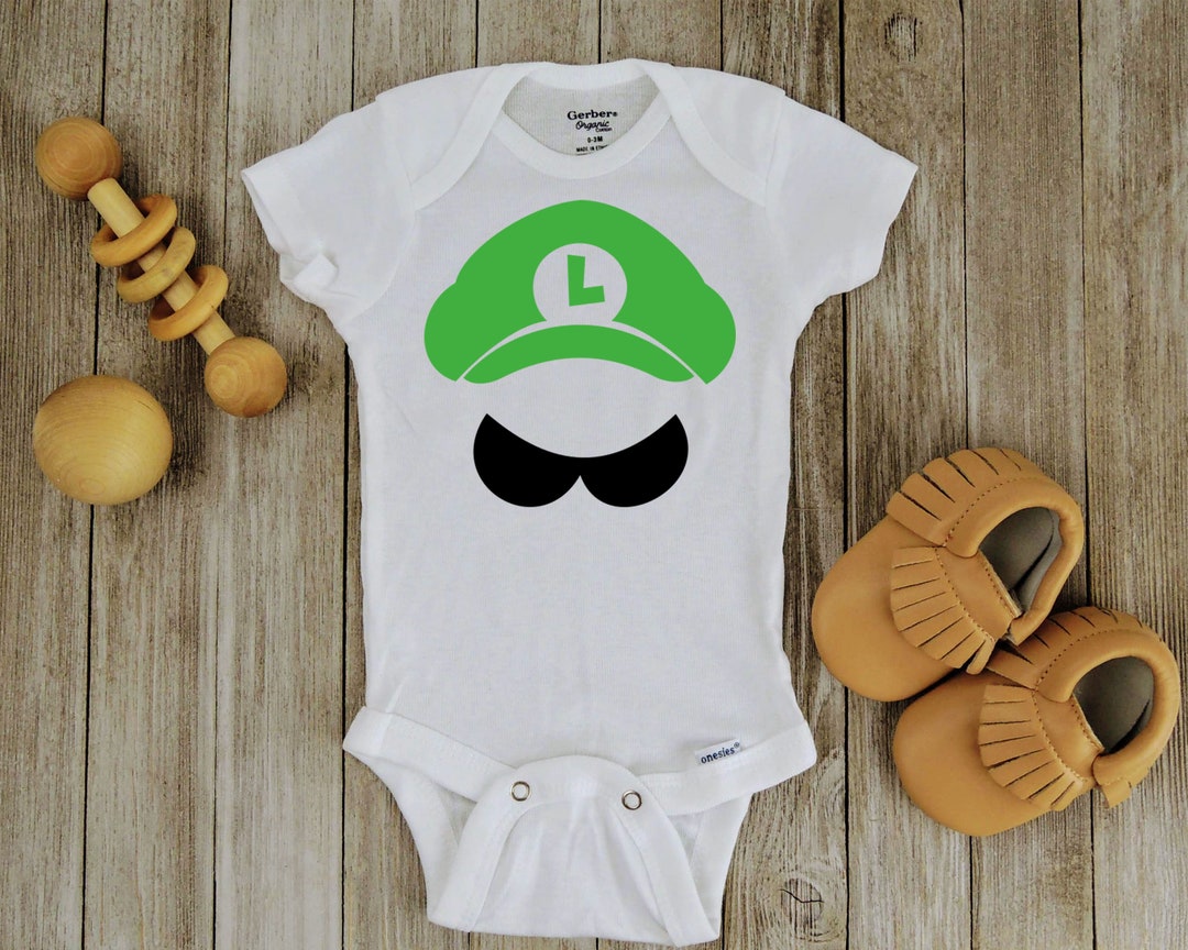 Super Mario Bros Luigi Onesie, Cute Baby Onesie, Halloween Onesie ...
