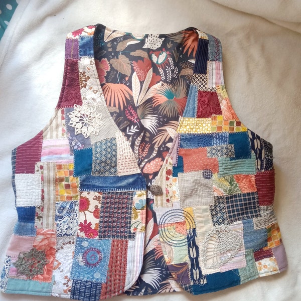 Patchwork Vests - Etsy