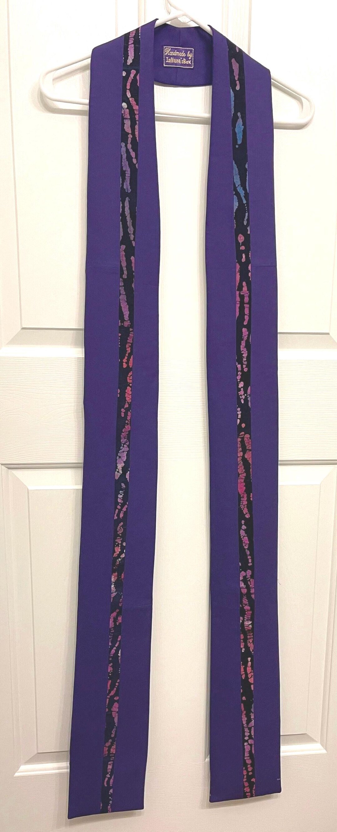 Unique Purple Clergy Stole for Advent & Lent, Solid Purple Inner and ...