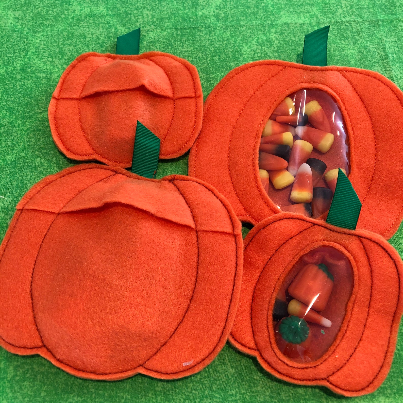 Pumpkin Treat Holder, Fall Table Decor, Halloween or Autumn Candy Bag ...