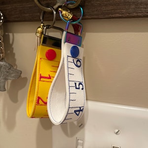 6” Measuring Tape Snap Key Chain, Key Fob, Back to School Gift - Etsy