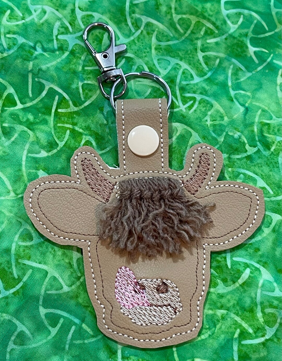 Brown Highland Cow Design Key Chain, Key Fob, Brown Mini Cow - Etsy