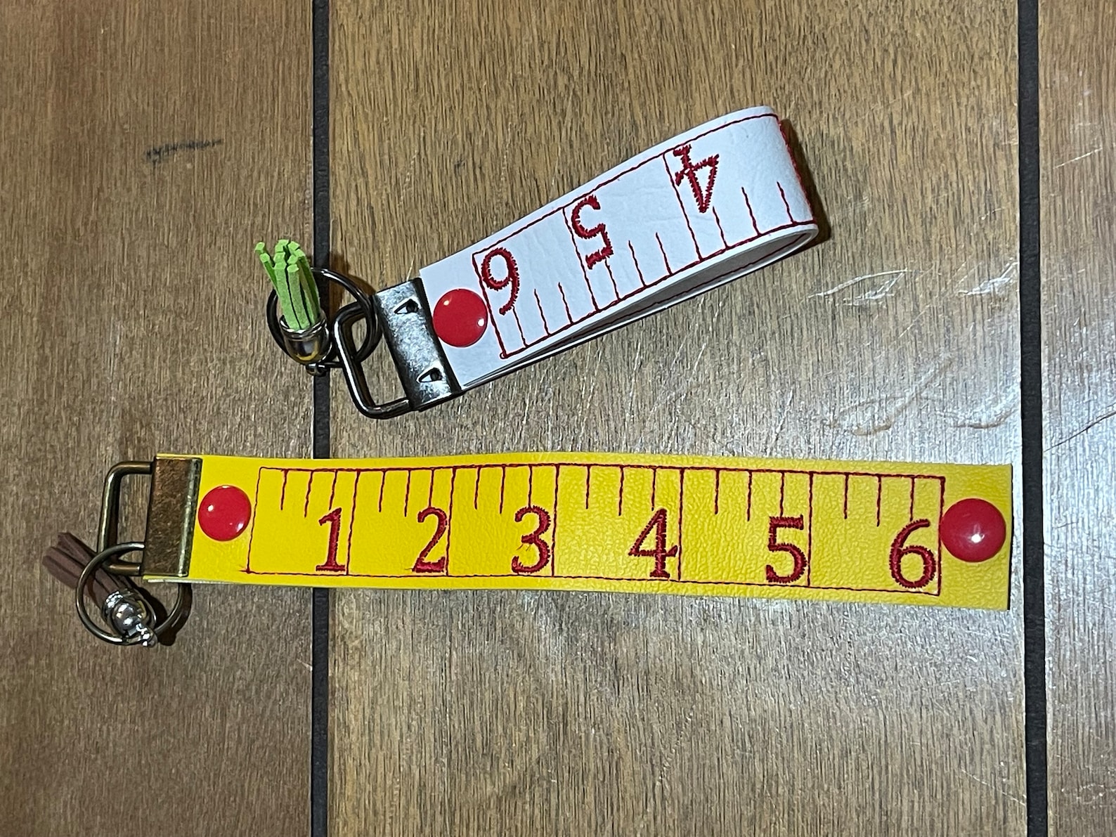 6” Measuring Tape Snap Key Chain, Key Fob, Back to School Gift - Etsy