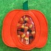 Pumpkin Treat Holder, Fall Table Decor, Halloween or Autumn Candy Bag ...