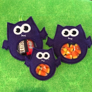 Felt Bat Treat Holder: Halloween Candy Bag, Party Favor - Etsy