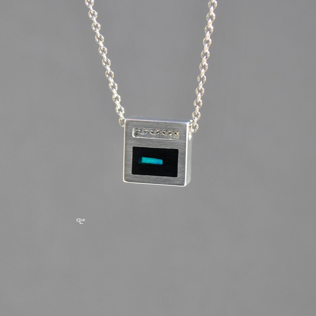 Aluminum Necklace Polycarbonate Inlay Aluminum Jewelry Modern Jewelry ...