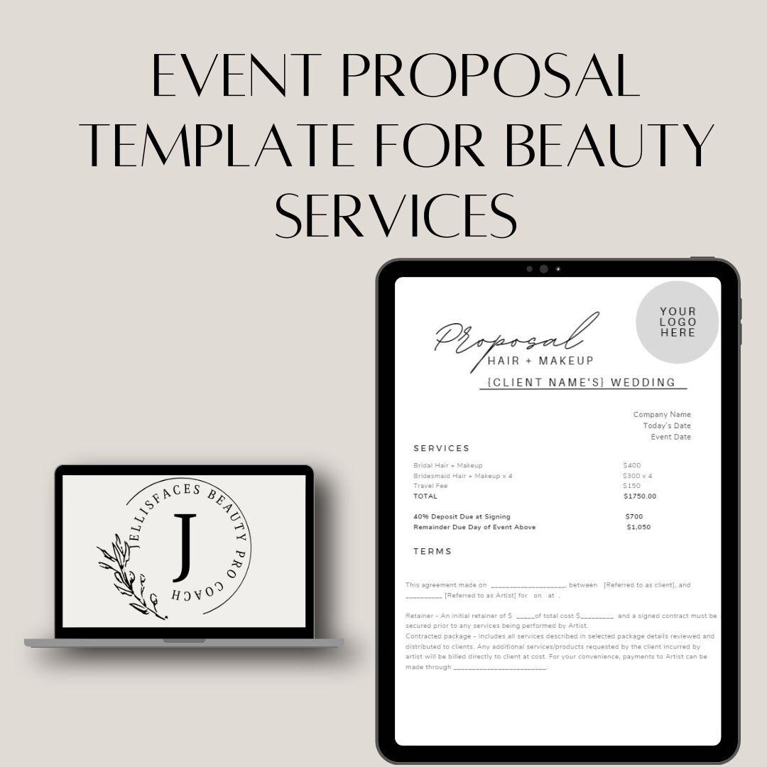 Minimalist Bridal Hair & Makeup Proposal Contract - Etsy