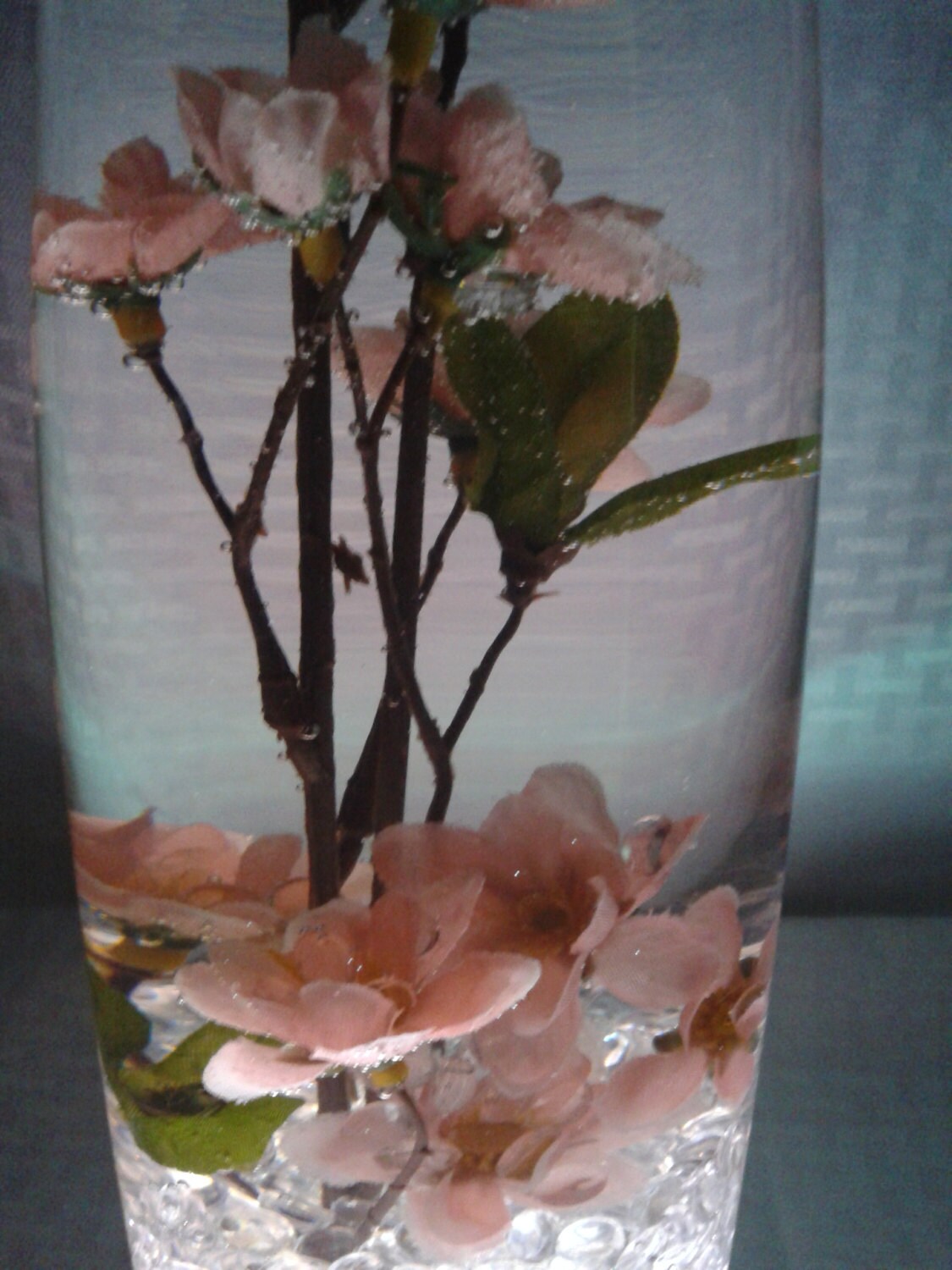 Pink Flowers Float in Water in a Slender Delicate Vase - Etsy