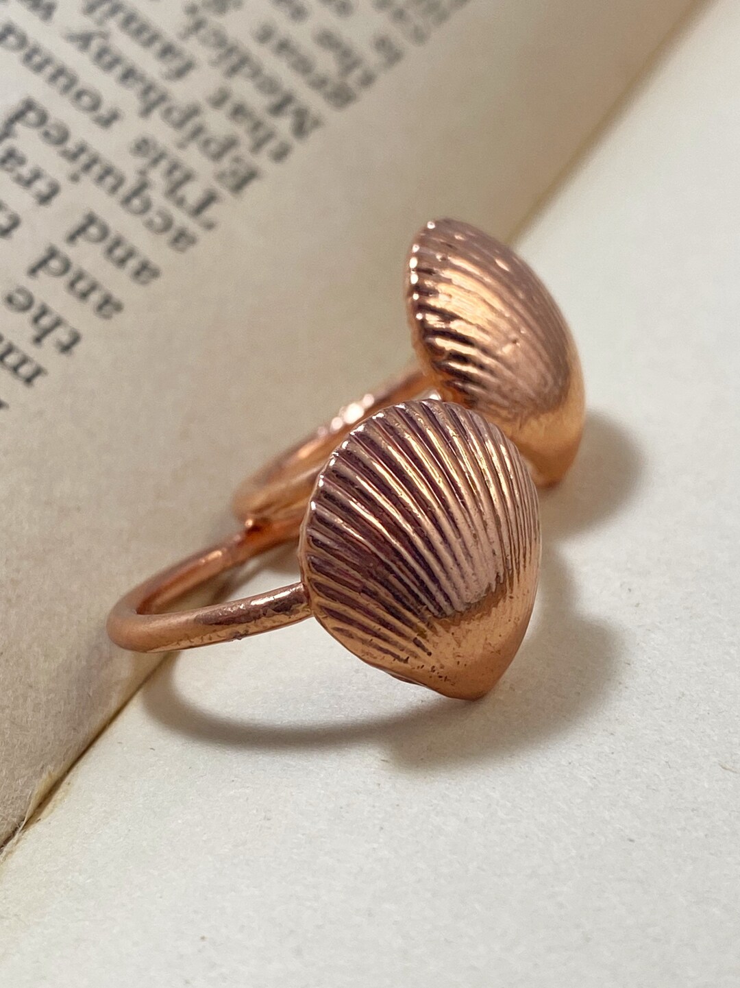 Seashell Ring. Real Shell Electroplated in Copper. Nautical - Etsy