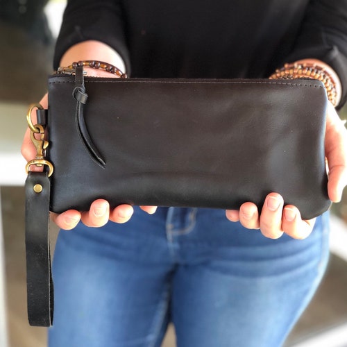 Leather Wristlet Wallet Iphone Wristlet Smartphone Wristlet - Etsy