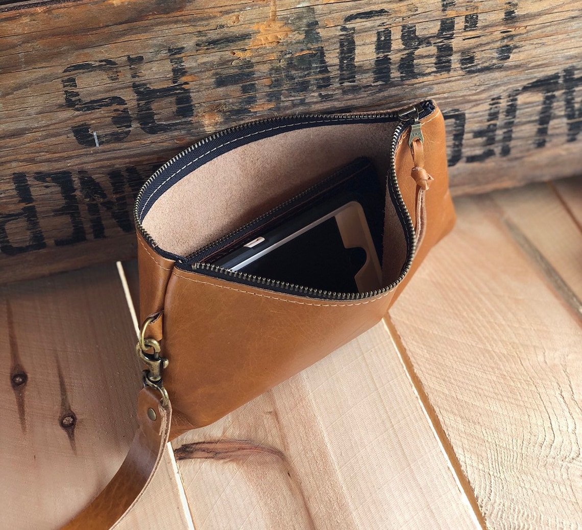 Leather Wristlet Wallet, iPhone Wristlet, Smartphone Wristlet, Leather ...