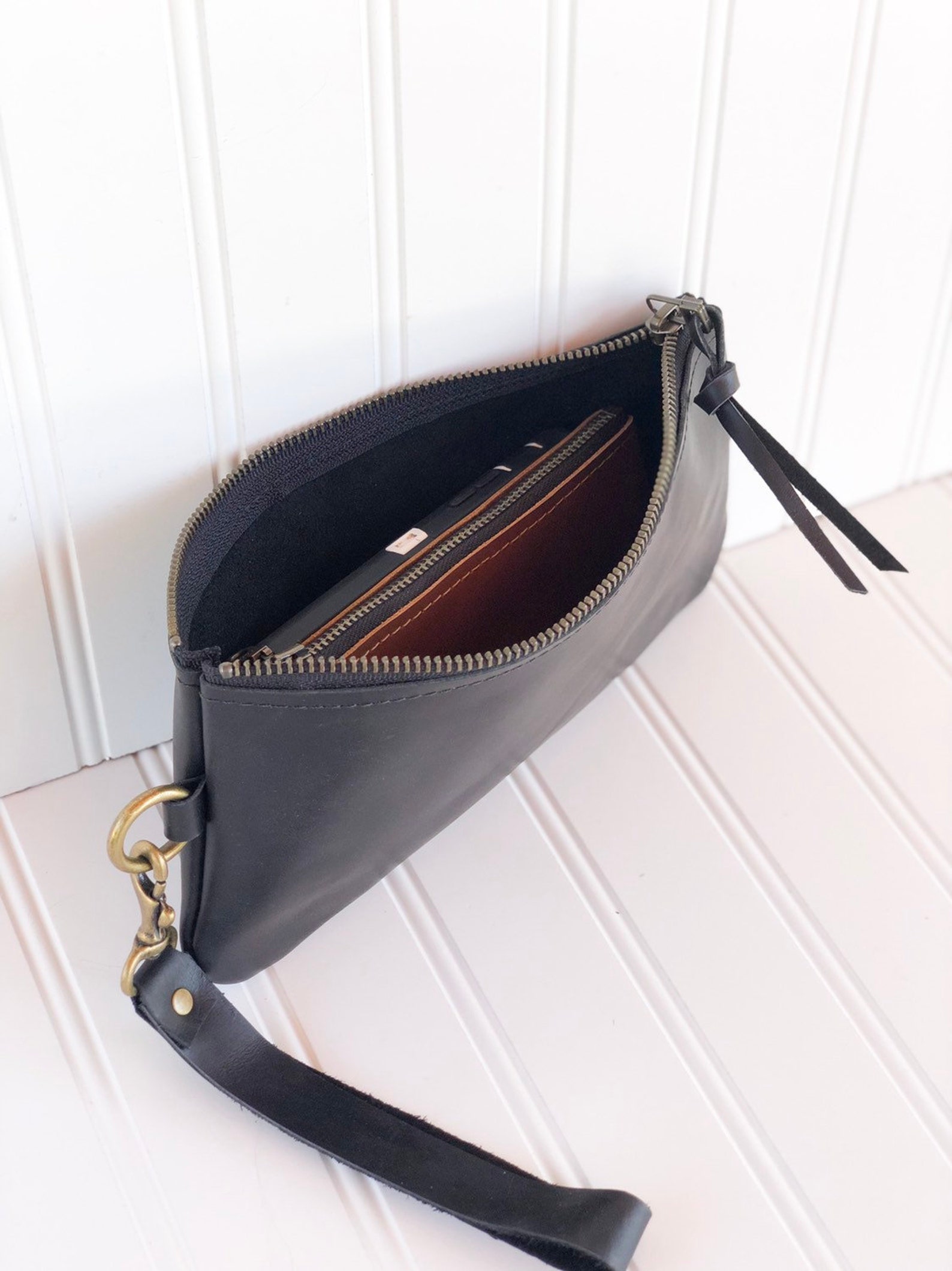 Leather Wristlet Wallet Iphone Wristlet Smartphone Wristlet - Etsy