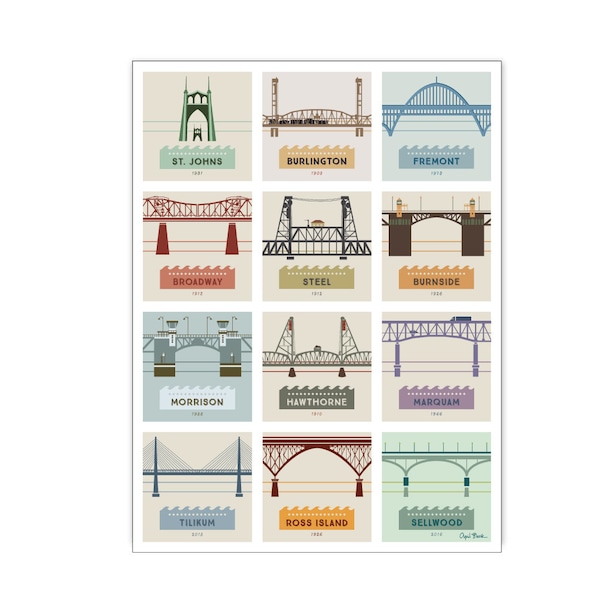 Portland Bridges - Etsy