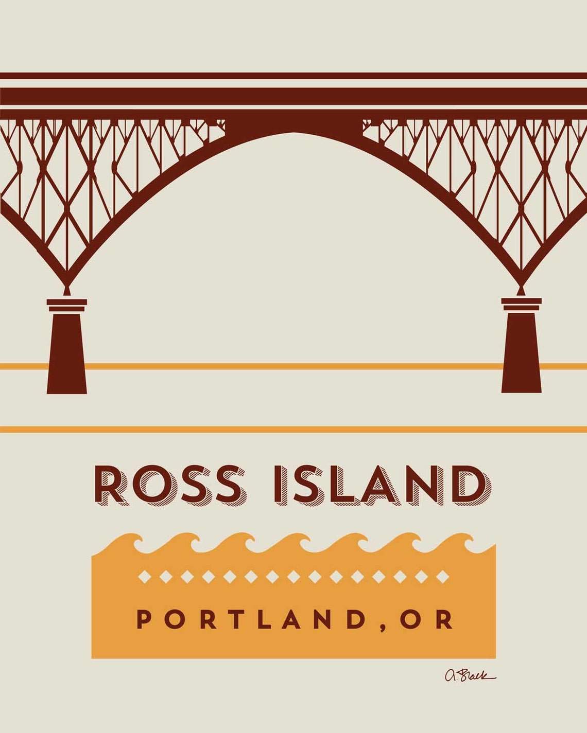 Ross Island Bridge - Etsy