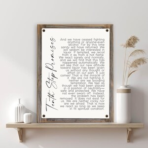 Tenth Step Promises Metal Print on Reclaimed Wood Frame-sobriety Wall ...