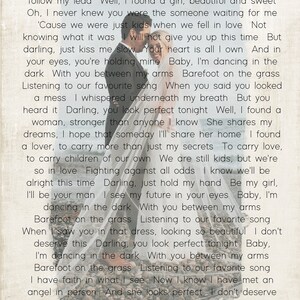 Wedding Photo W/ Song Lyrics on Metal Print W/reclaimed Wood Frame ...