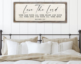 Love the Lord Your God Sign Scripture Sign Matthew 22:37-39 Wood Signs ...