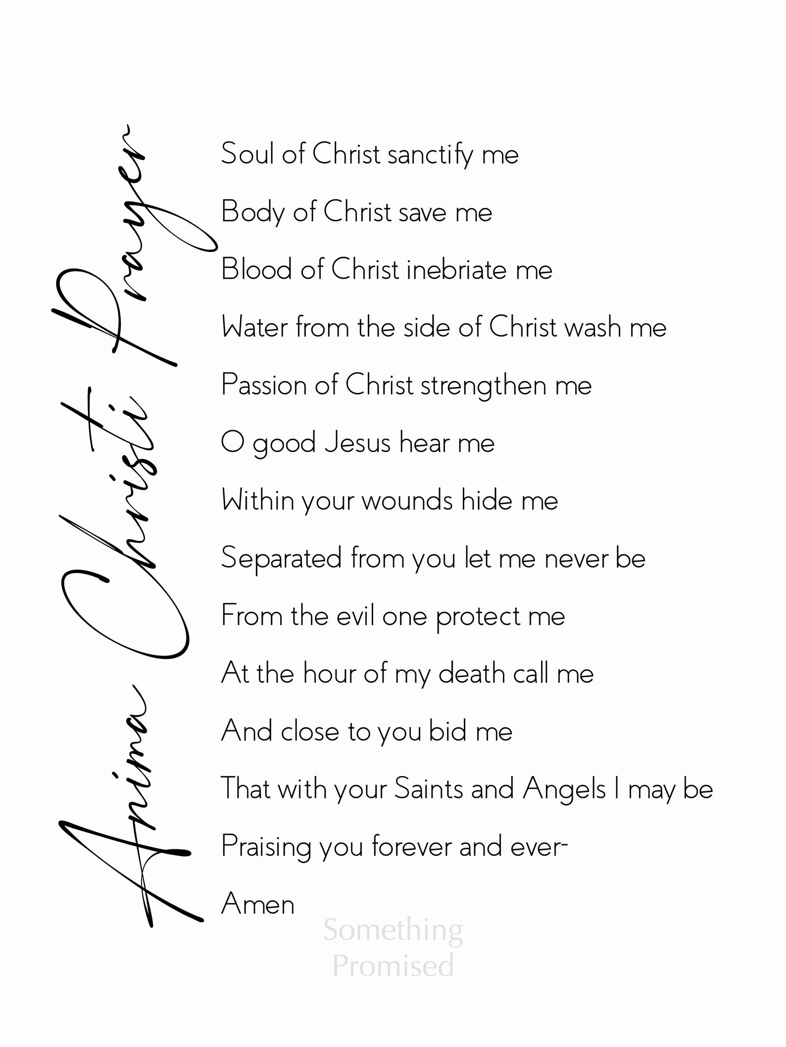 Anima Christi Prayer Metal Print on Reclaimed Wood - Etsy