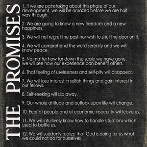 The AA Promises-metal Print on Reclaimed Wood Frame-addiction Recovery ...