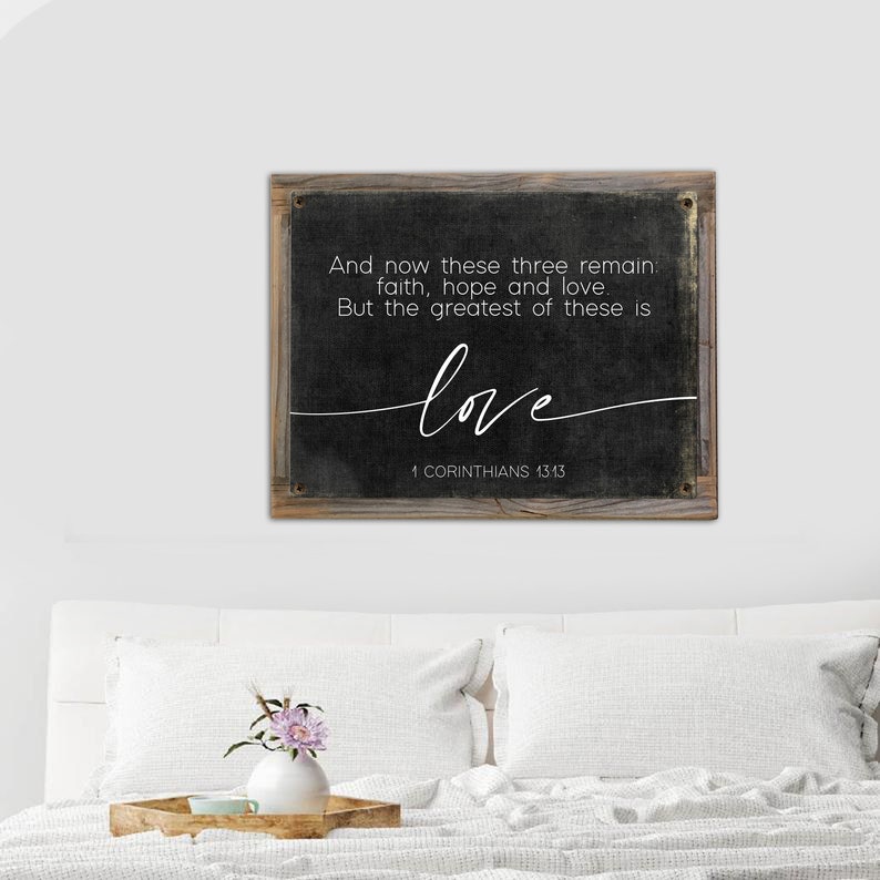 Rustic Bible Art-the Greatest of These is Love Metal Print on - Etsy