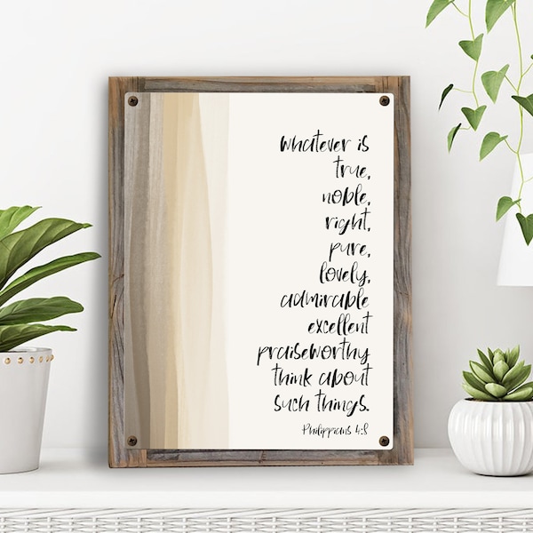 Philippians 4 8 - Etsy