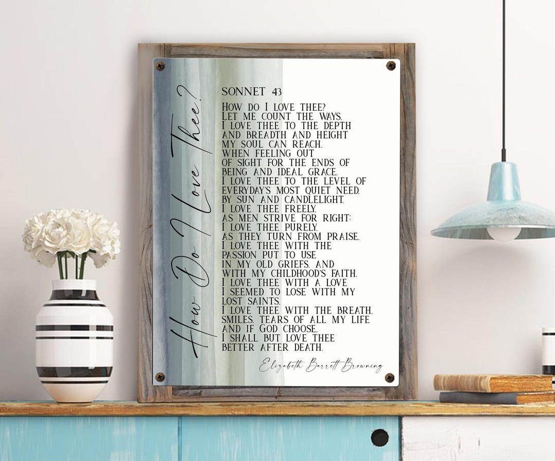How Do I Love Thee? Let Me Count the Ways Metal Print on Reclaimed Wood ...