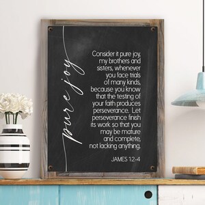 Consider It Pure Joy Metal Print on Reclaimed Wood Frame-james 1:2-4 ...