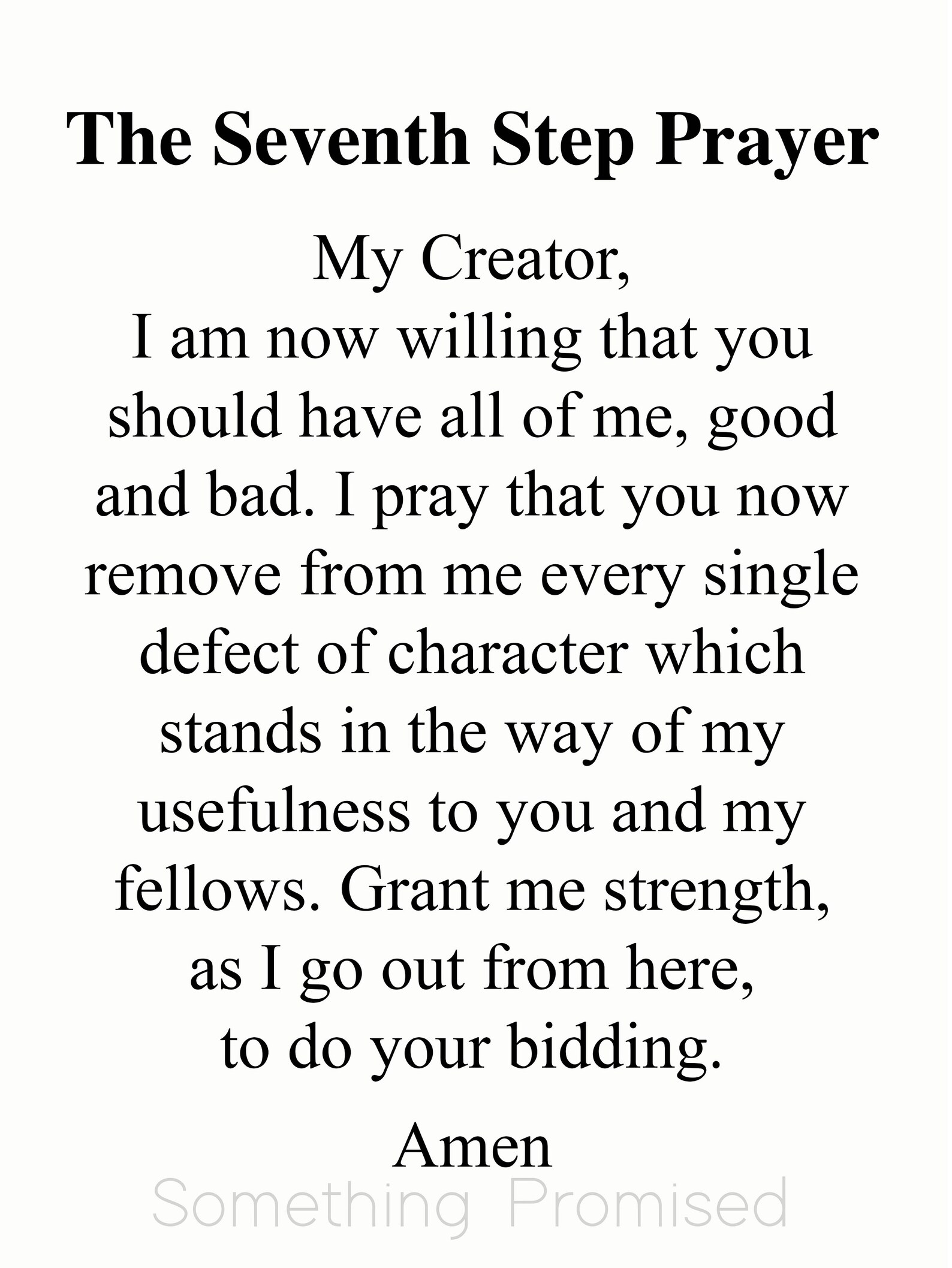 Seventh Step Prayer Metal Print on Reclaimed Wood Frame-seventh Step ...