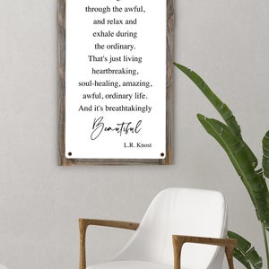 Life is Amazing Poem Metal Print on Reclaimed Wood Frame-l.r. Knost ...