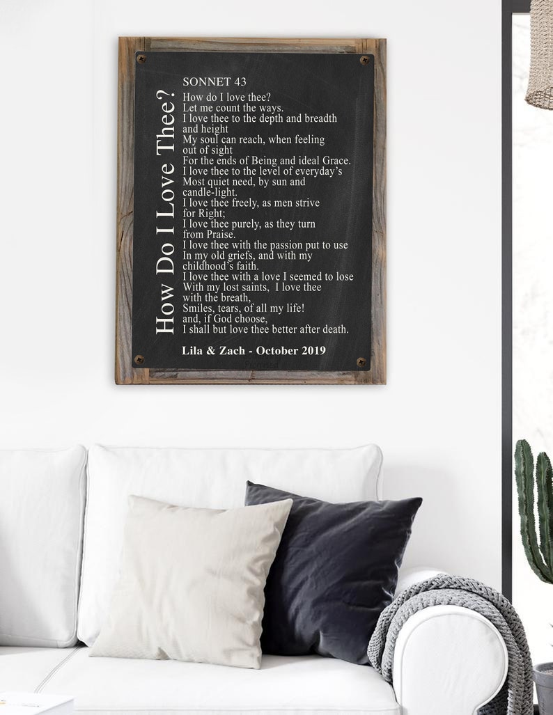 How Do I Love Thee Let Me Count The Ways Metal Print on | Etsy